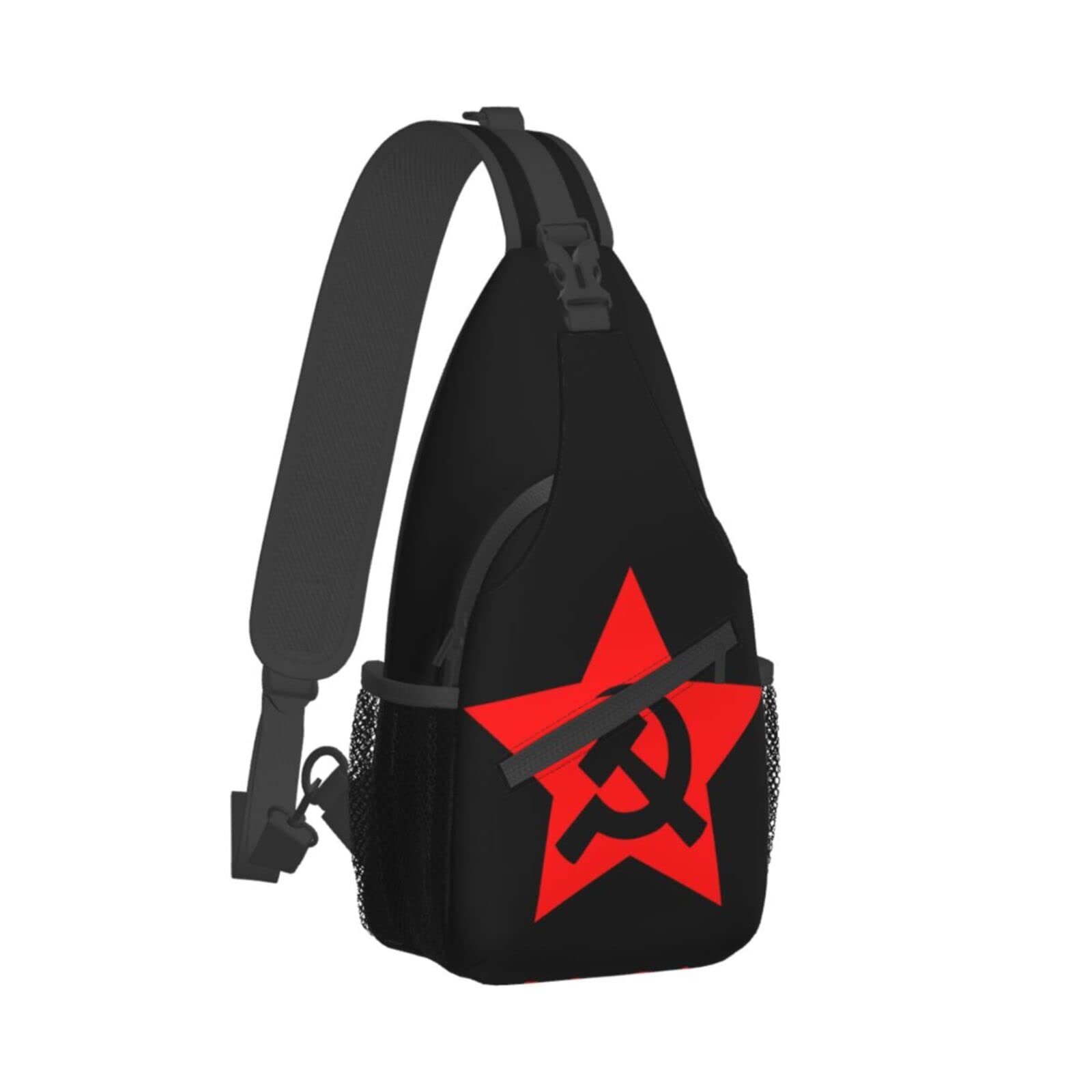 FYCFSLMY Communist Hammer Sickle and Star Flag Cross Chest backpack for Women Men Travel Hiking Camping Casual Travel Shopping Gift