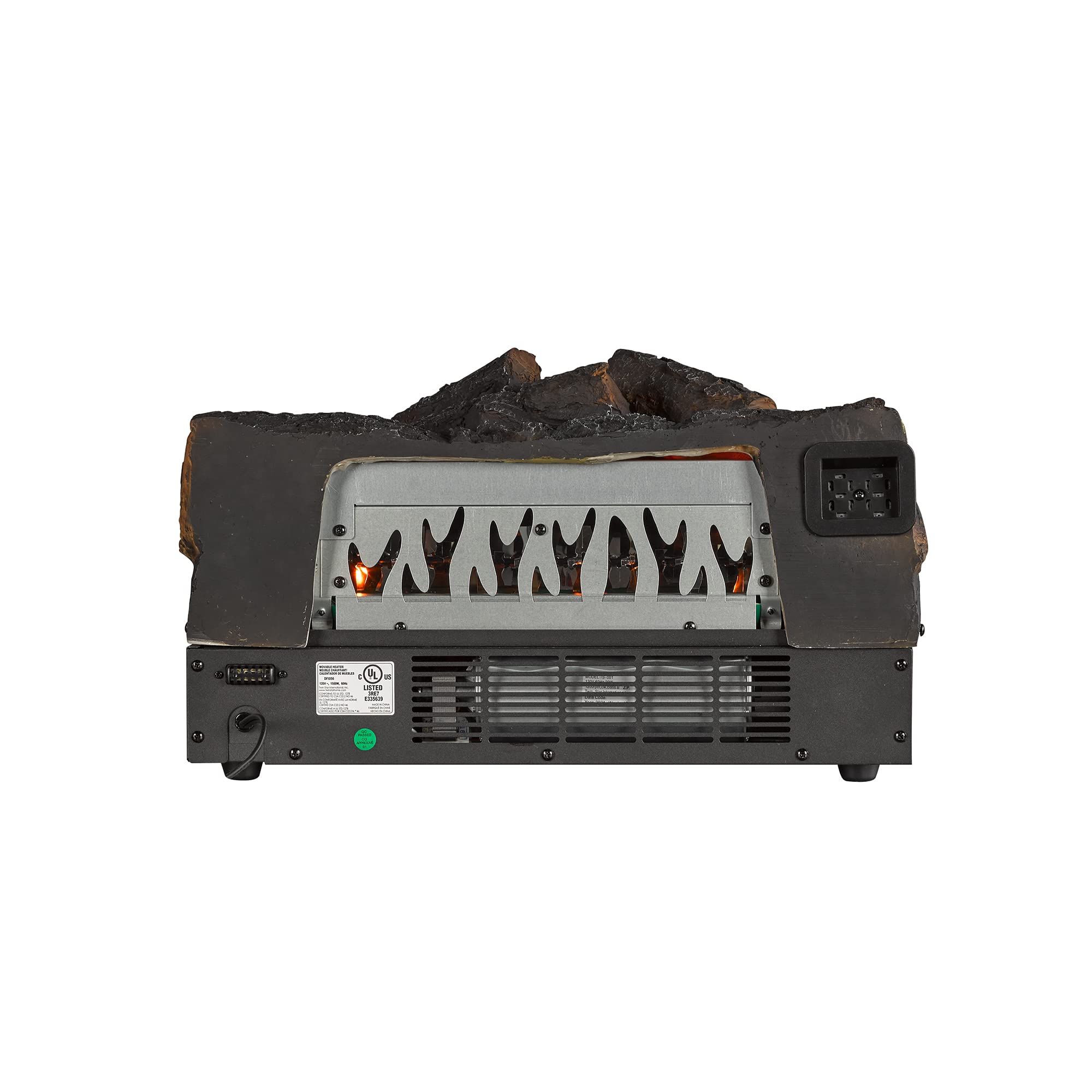duraflame® Infrared Quartz Electric Log Set Heater with 3D Flame® Effect and Remote Control, Rustic Pine