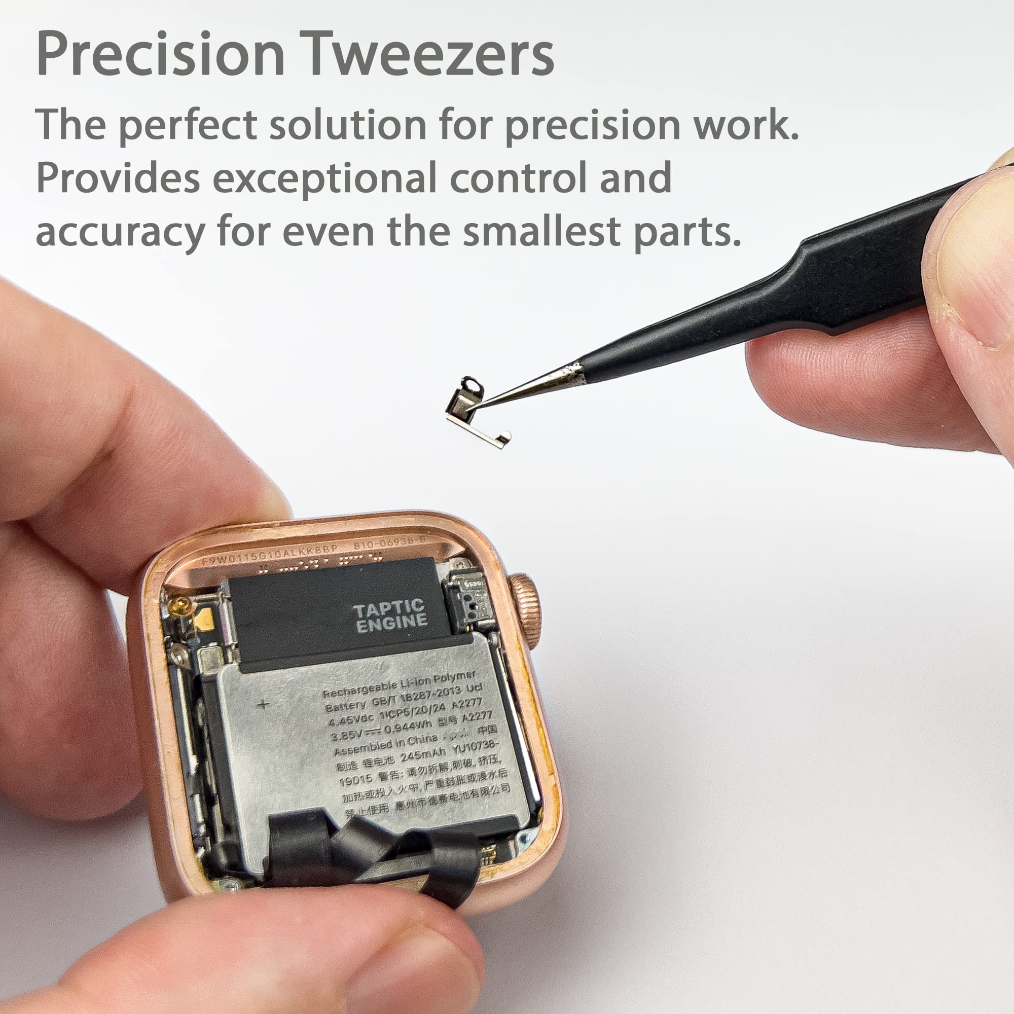 HowFixit Precision Tweezers Set for Working with Small Parts, Anti-Static, Non-Magnetic, Acid-Proof, Anti-Corrosion, and Indispensable for Repair Electronics and Soldering