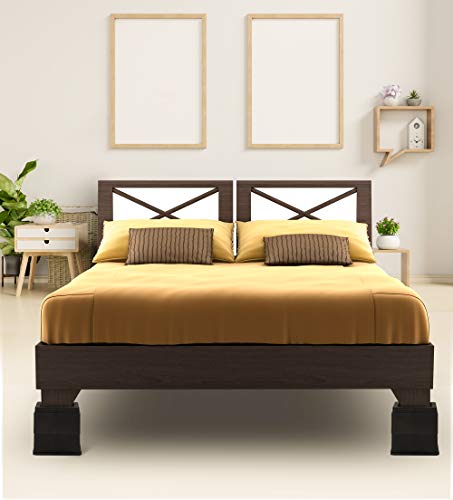 Utopia Bedding Bed Risers 2 Inch - Pack of 8 - Furniture Risers with Anti Slip Foam & Rubber Pad - Stackable Bed Lifts Risers Heavy Duty for Sofa, Bed, Table, Couch & Chair (Black)