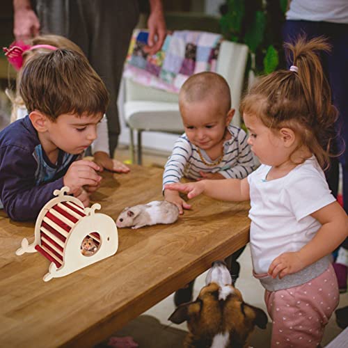 PATKAW Rabbit Toys Tree Hut Wooden Hamster House Whale Shaped Wood Small Animal Hideout Hamster Hut Nesting Habitat for Small Animals Hamsters Guinea Pig Rat Rabbit Toys Tree Hut