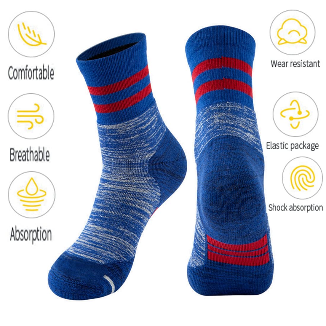 GAOIYO Women's Hiking Socks Outdoor Sports Breathable Cotton Socks