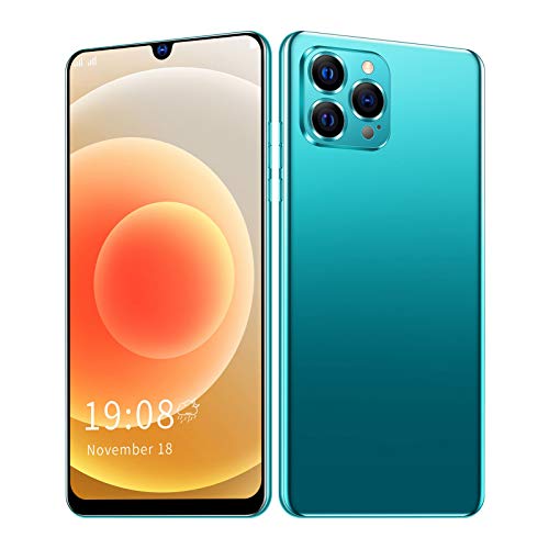 Unlocked Android Smartphone, 6.26in HD Screen Cell Phone, 2MP+2MP Camera 1GB RAM + 8GB ROM Smartphone, Dual Card Dual Standby, Face Recognition, with WiFi+BT+FM+GPS(Green)