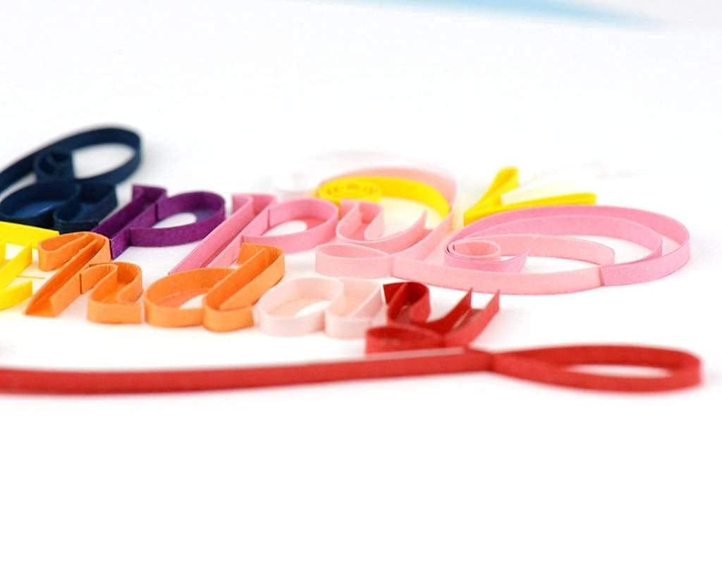 Quilling Card 3D Greeting Cards Happy Birthday Letter