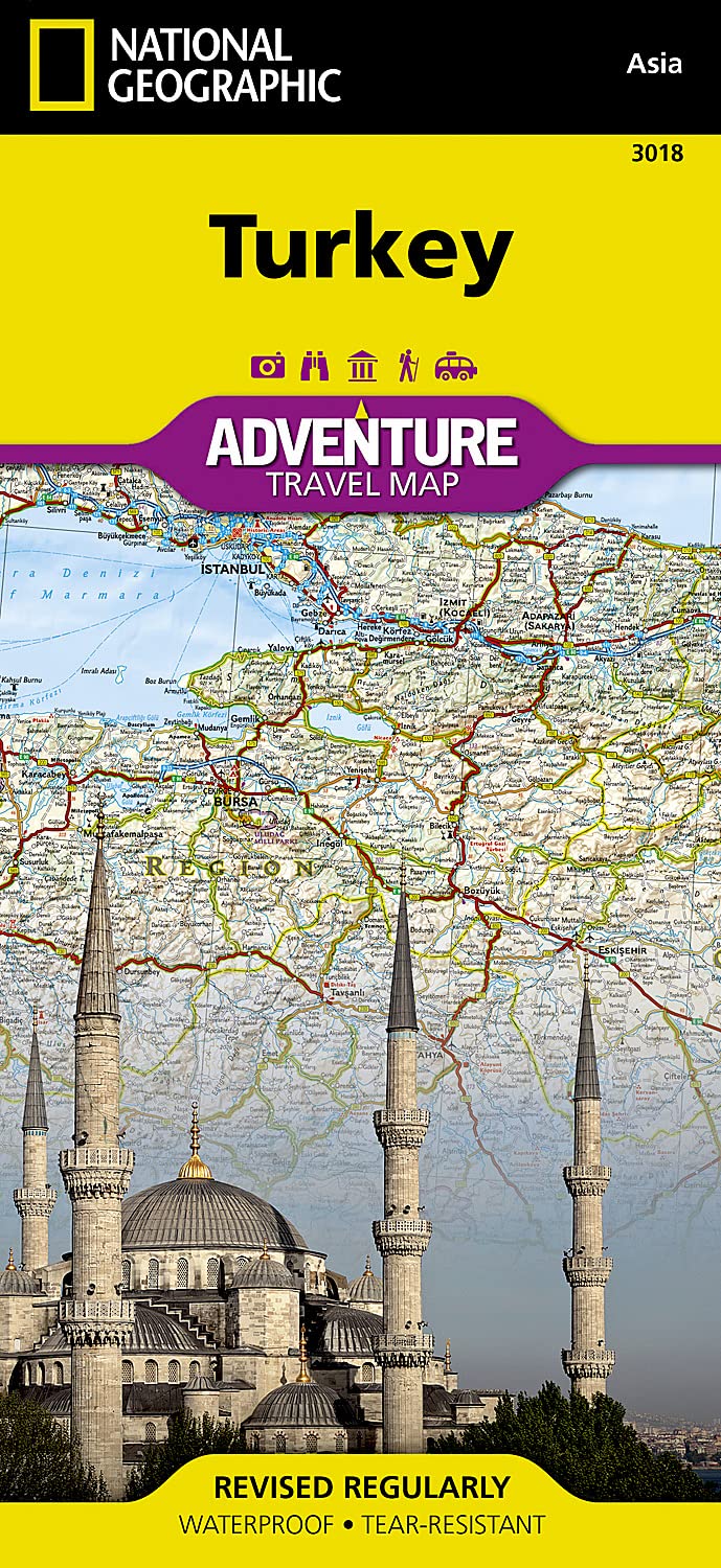 TĂźrkiye (Turkey) Map (National Geographic Adventure Map, 3018)