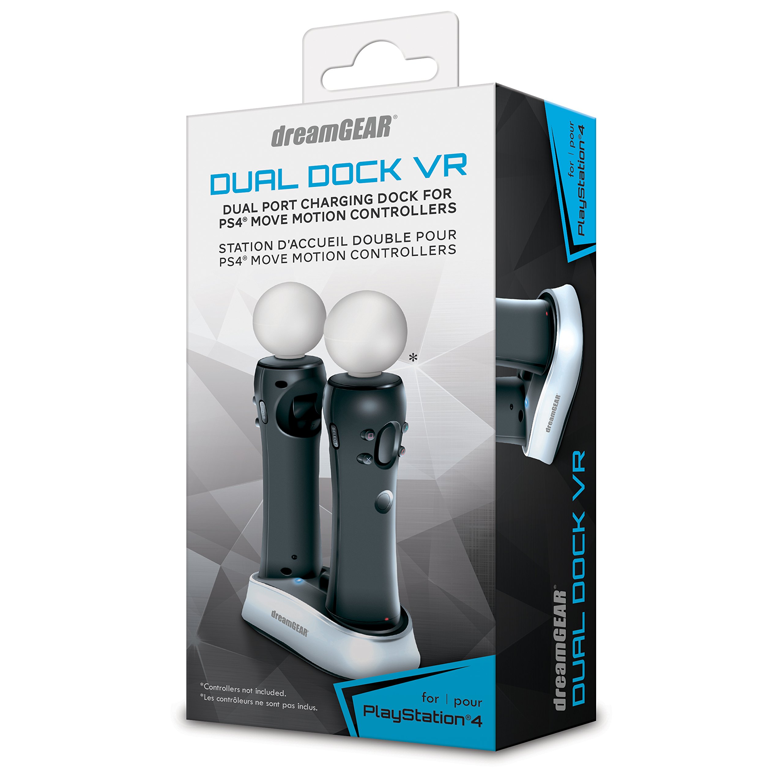DreamGEAR Dual Dock VR 2 stored and Charged PS4® for Motion Controller Black