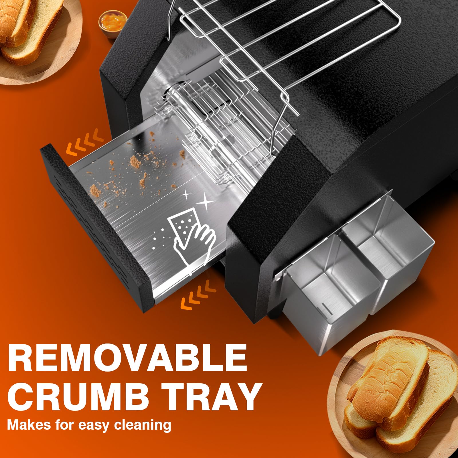 PYY Commercial Conveyor Toaster with Electric Stainless Conveyor, Heavy Duty Toaster for Restaurant Bun Bagel Bread (150 Slices/h Black)