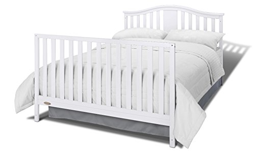 Graco Solano 4-in-1 Convertible Crib and Changer with Drawer (White) – Crib and Changing Table Combo with Drawer, Includes Changing Pad, Converts to Toddler Bed, Daybed and Full-Size Bed