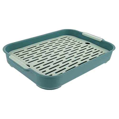 VILLCASE Rabbit Large Litter Box Guinea Pig Training Pan Cage Accessories Toilet Tray for Rats Hamster Ferret ( Green )