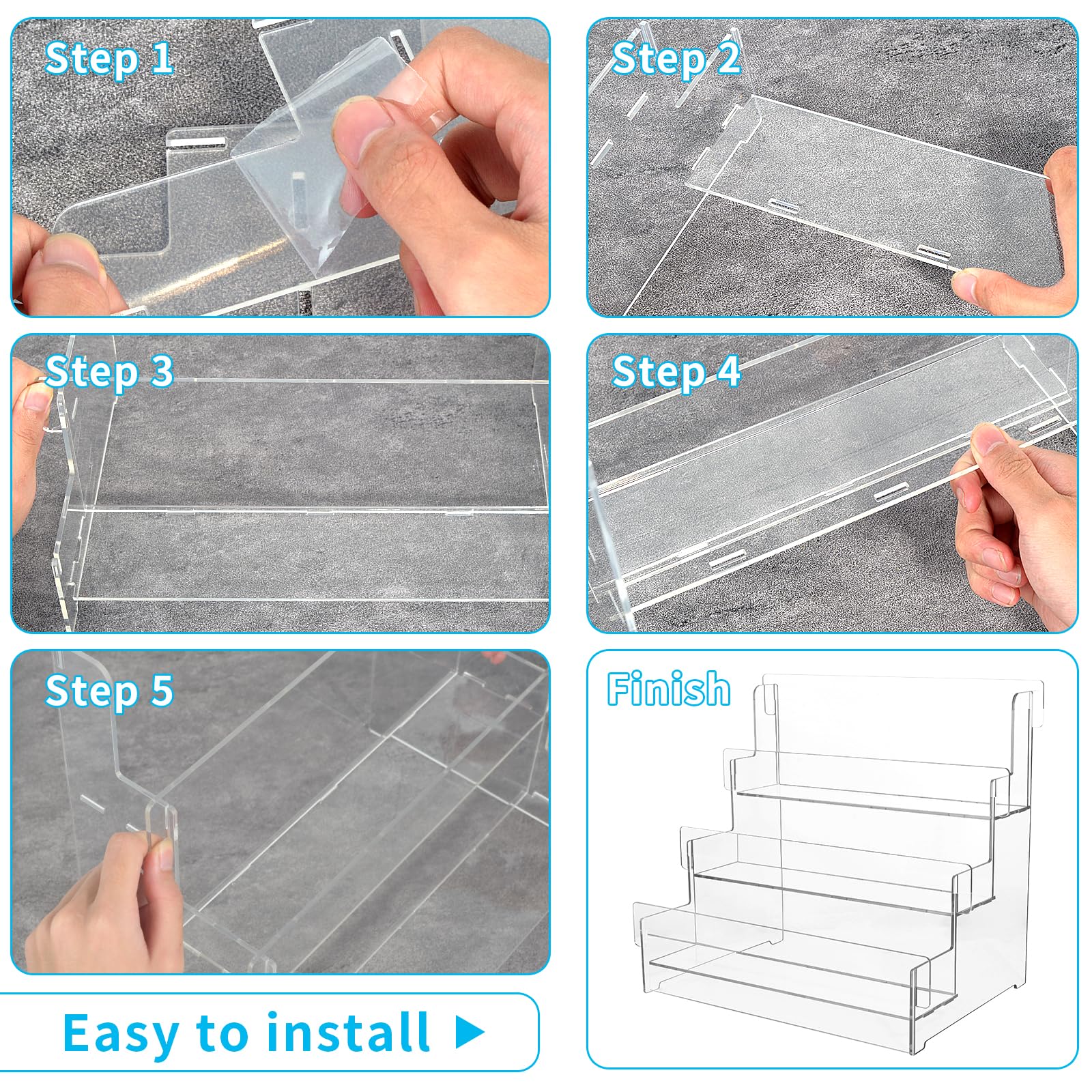 Greeting Card Display Acrylic Sticker Display Stand for Vendors Postcard Organizer Retail Display Racks Business Card Holder Mail Organizer Stamp Pad Holder Storage Rack for Desk Counter Retail