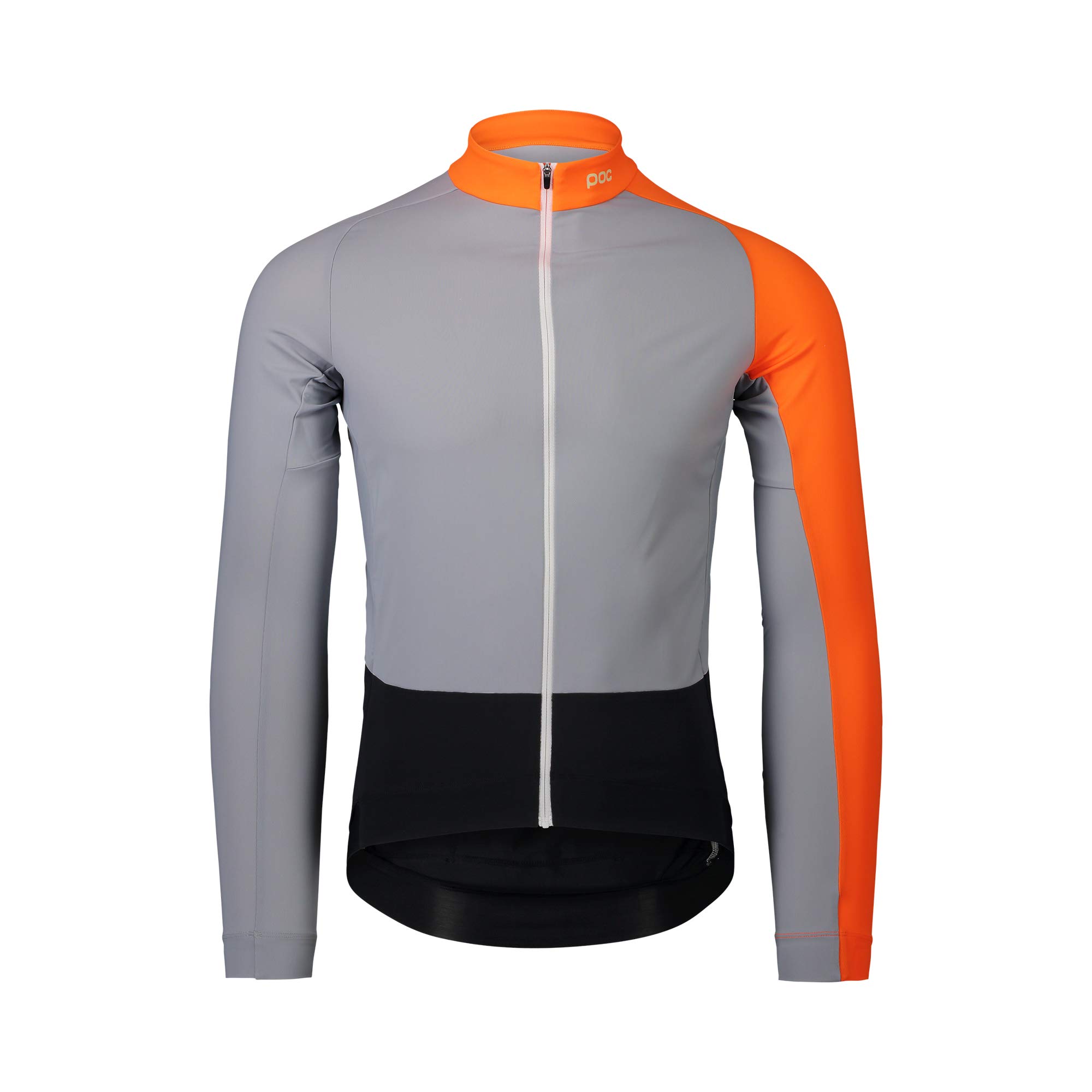 Essential Road Mid LS Jersey Granite Grey/Zink Orange / L
