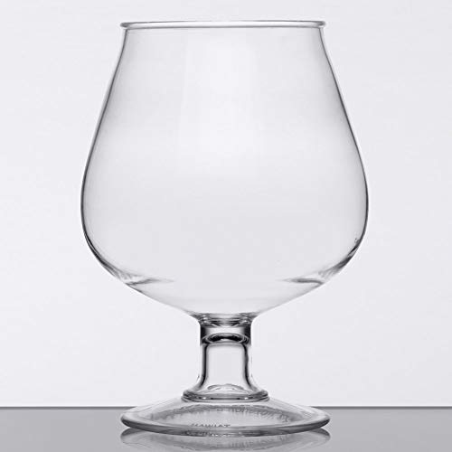 G.E.T. BRA-2-PC-CL-EC 16 oz. Plastic Brandy Glasses, Break Resistant Dishwasher Safe Polycarbonate (Pack of 4), Medium