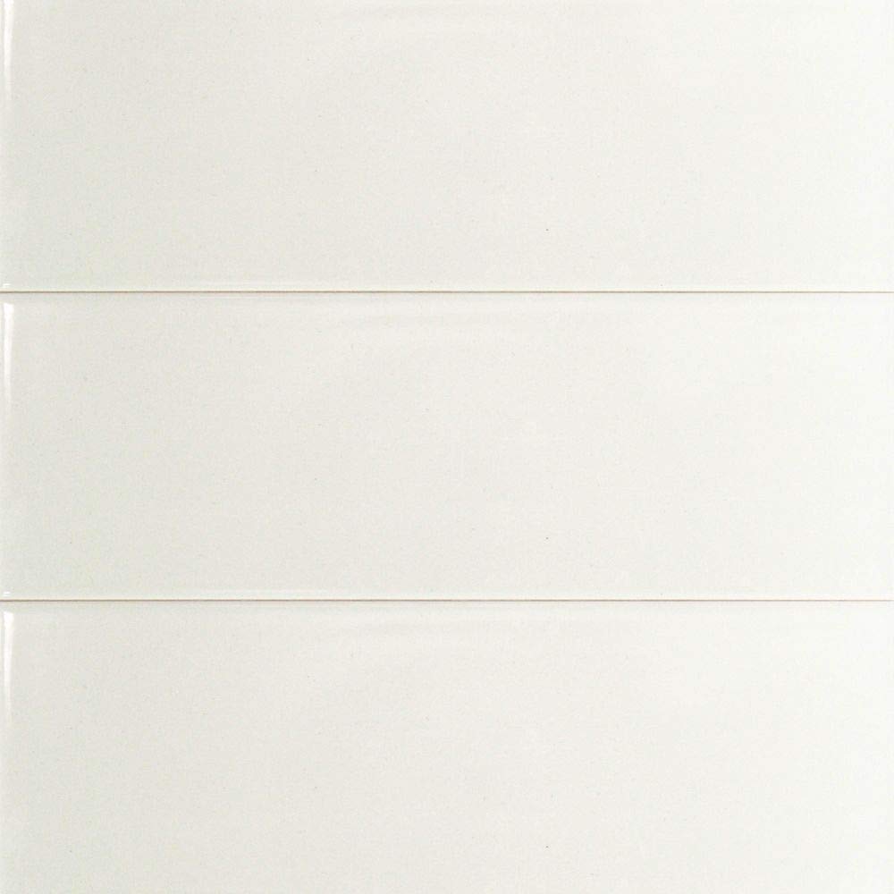 Essential White 4 in. x 12 in. Polished Ceramic Subway Wall Tile (30 Pieces 9.68 Sq. Ft. / Box)