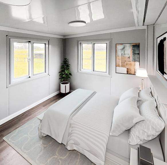 SAA Tiny Expandable Prefab House to Live in 1 Bathroom, 2 Rooms & 1 Kitchen- Foldable House, Container Home, Portable House, Tiny House for Small Family, Modular Guest House – 19 x 20 FT