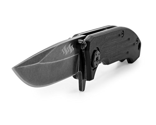 Kuuma Camco Manufacturing 51912 Knife, 6-1/2" Folding, 3-5/8" Closed, Spring Assist, Black,One Size