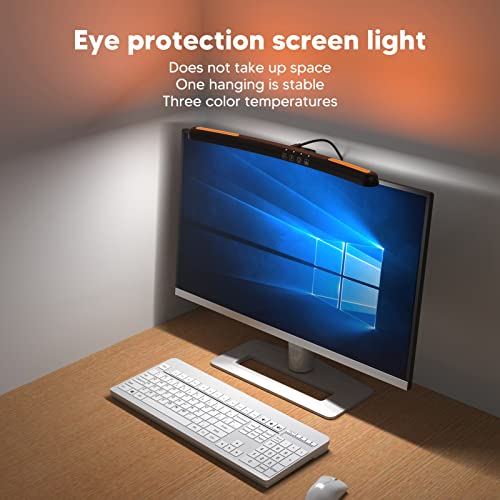 Jopwkuin Screen Monitor Light Bar, Asymmetric Optical Design Computer Monitor Lamp 5V 1A for PC