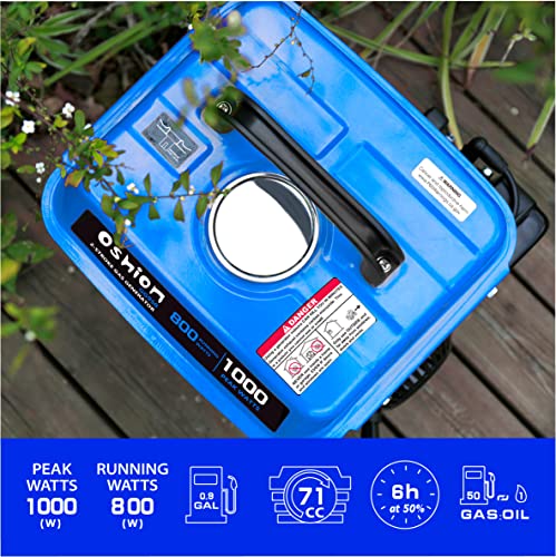 TUFFIOM GG950 Portable Generator, 1000W Gasoline Powered Generator Creat for Camping Back Yard BBQ's and Parties,EPA & CARB Compliant