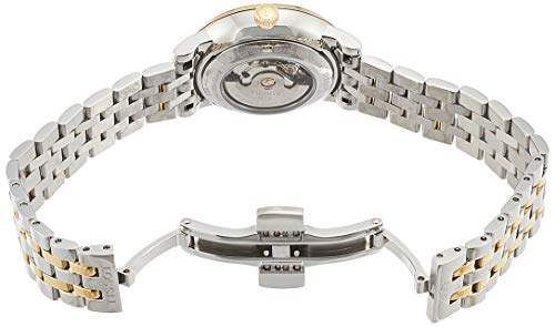Tissot womens Carson Auto Stainless Steel Dress Watch Yellow Gold 1N14,Grey T1222072203100