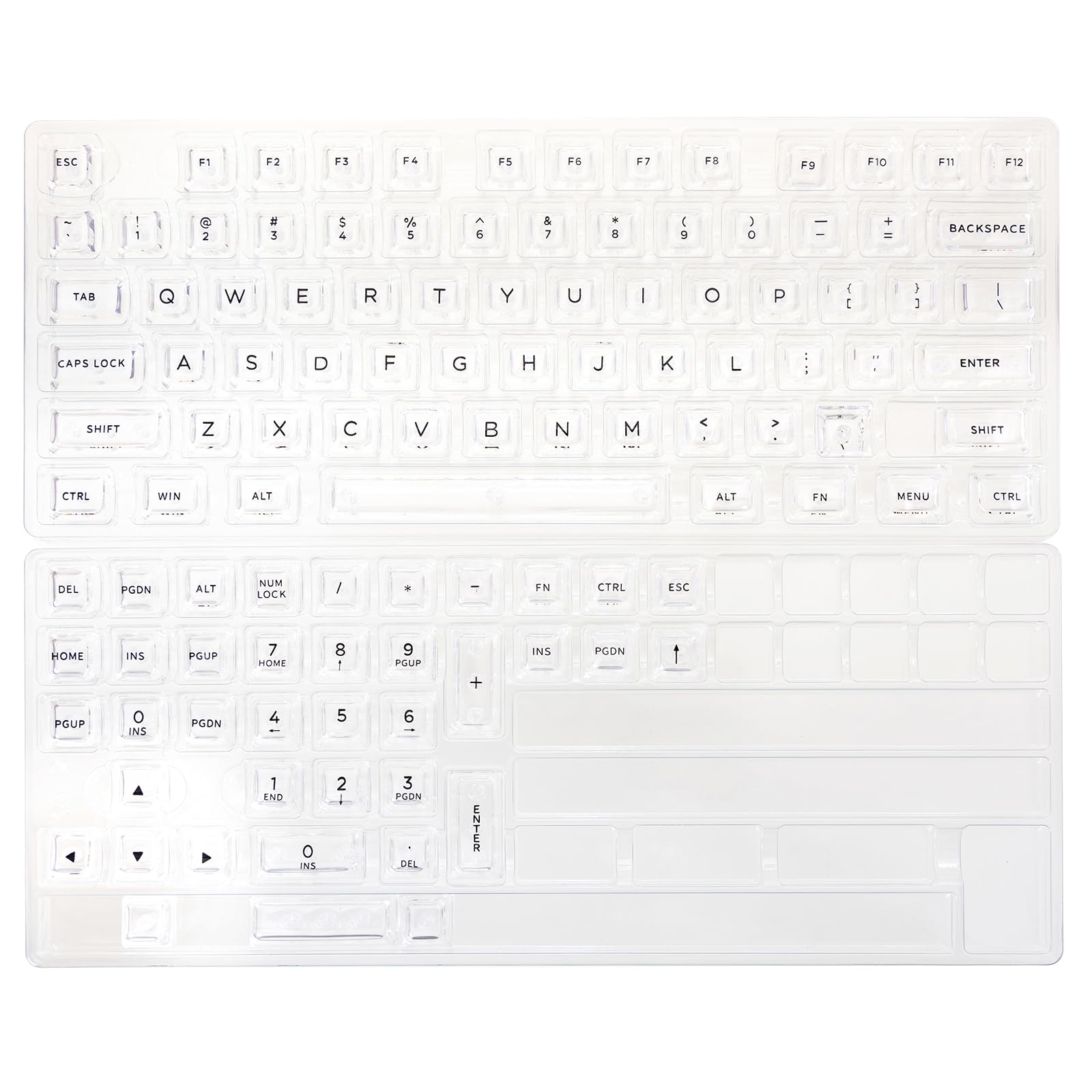 GK GAMAKAY 138 Keys Transparent PC Keycaps Set, KCA Profile Keycaps for LK67 TK68 TK75 CK68 MK61/87/98/104/108 Layout MX Gateron Kailh Switch Mechanical Gaming Keyboard (Clear Style)