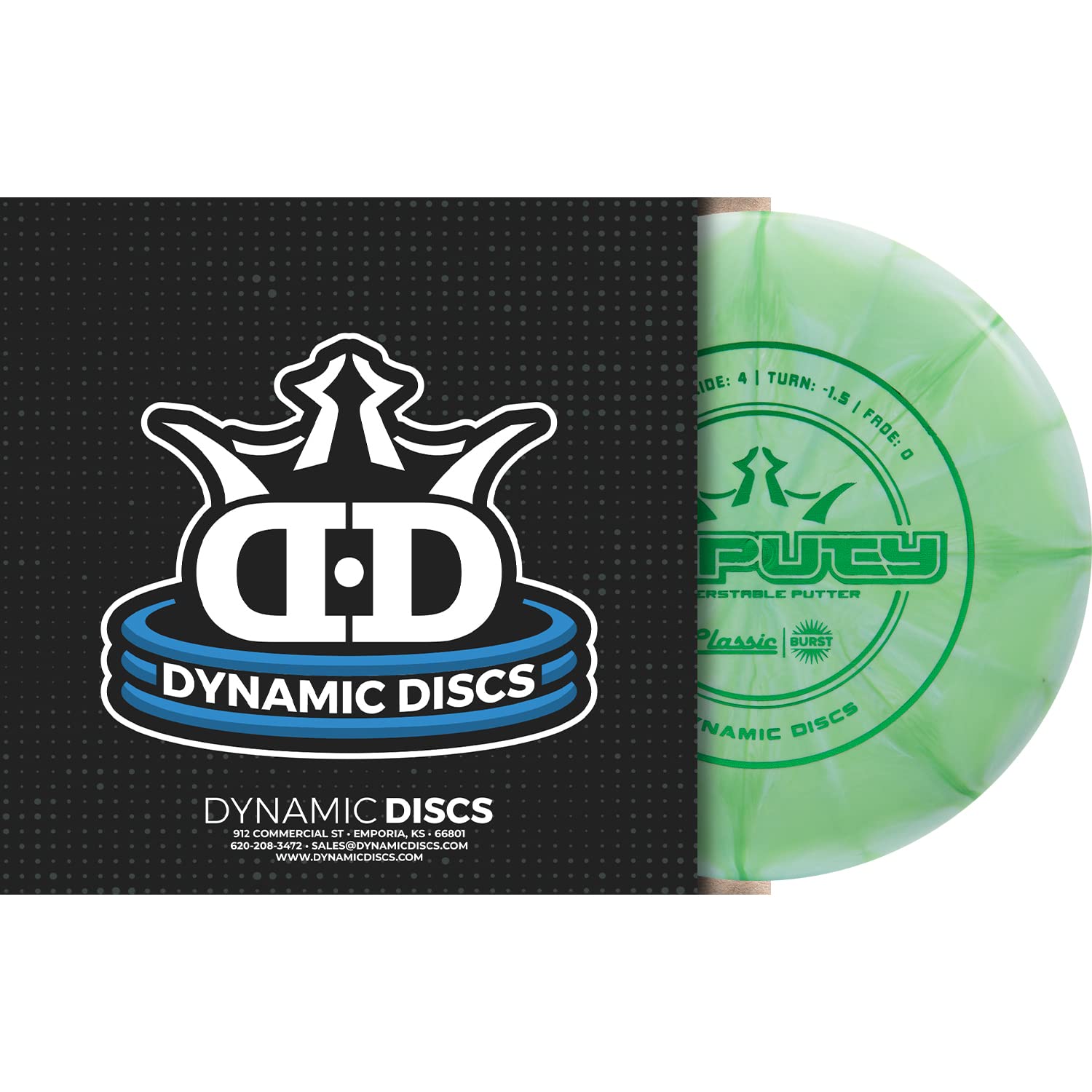 Dynamic Discs Classic Burst Deputy Disc Golf Putter | 170g Plus | Throwing Frisbee Golf Putter | Consistent Disc Golf Flight | Beadless and Shallow Disc Golf Putter | Stamp Color Will Vary (Blue)