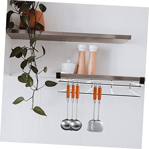 UPKOCH Kitchen Cutting Board Rack Mug Stand Wall Storage Shelf Wall Pot Rack Chopping Board Organizer Hanging Storage Baskets Pan Lid Organizer Chopping Board Organizer for Cabinet Silver