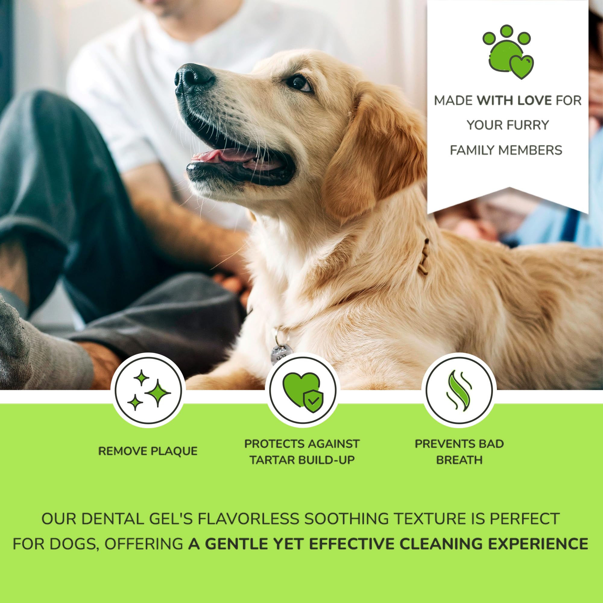 Moofurr Dog Toothpaste - Natural Flavourless Toothpaste I Against Tartar I Plaque Removal I Dental Care for Dogs
