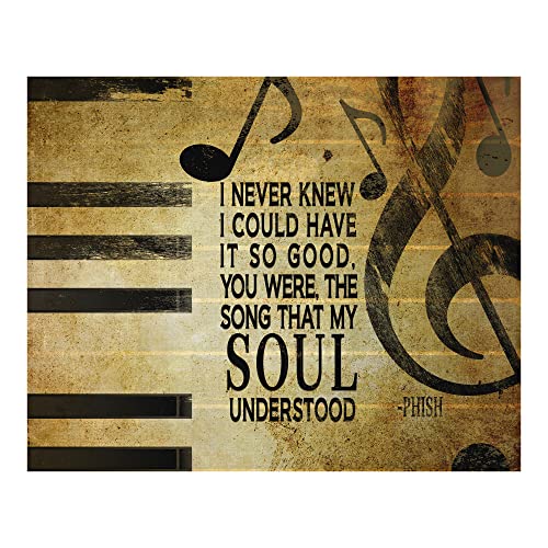 Joy - Phish Rock Typographic Distressed Wall Art, Ready to Frame Wall Decor Music Poster, Great Print For Home Decor, Bedroom Decor, Office Decor, or Man Cave Room Decor Aesthetic, Unframed - 8x10