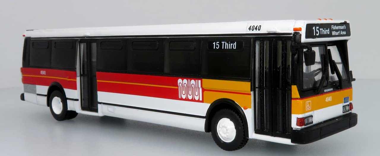 Grumman 870 Transit Bus-Muni, San Francisco California Iconic Replicas 1/87 Scale New in The Box 5" Long
