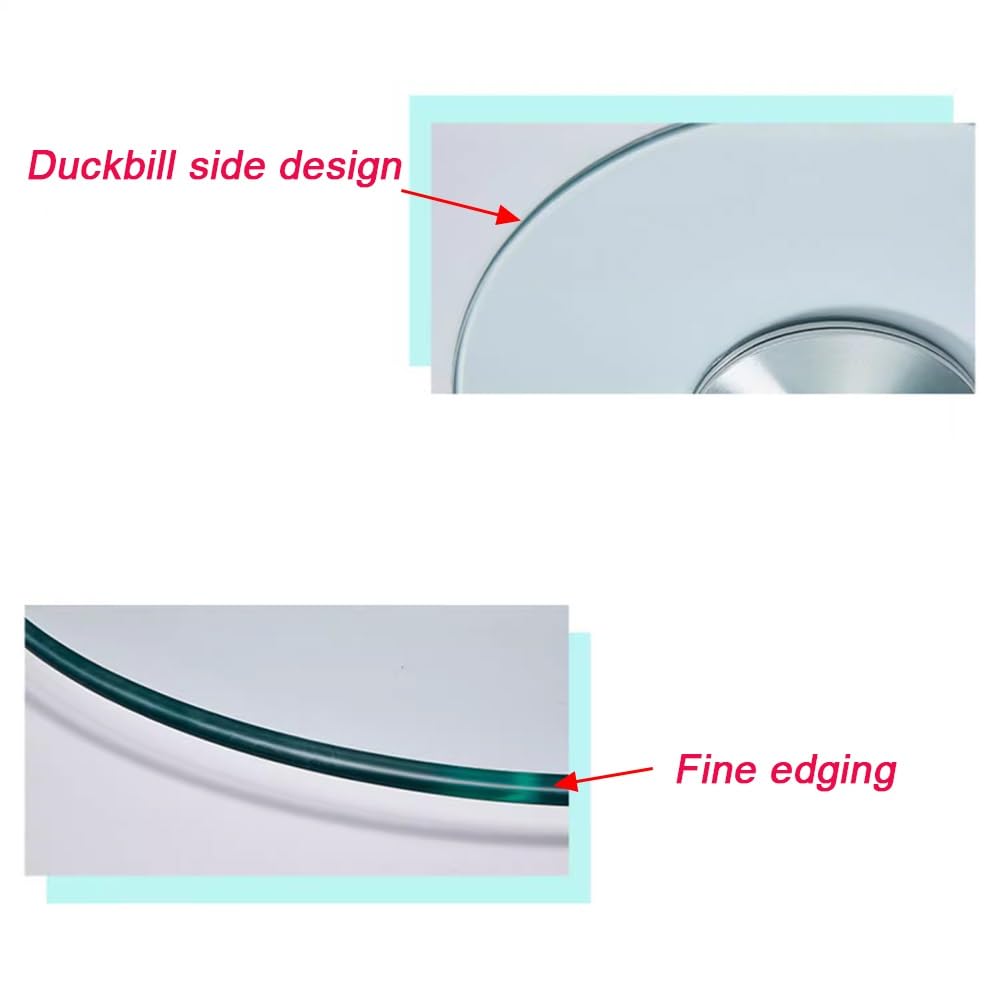 Lazy Susan Turntable Round Tabletop Rotating Serving Tray,27/32/36inch Dining Table Serving Plate With Aluminum Alloy Bearing,Transparent (Size : 90cm/36in)