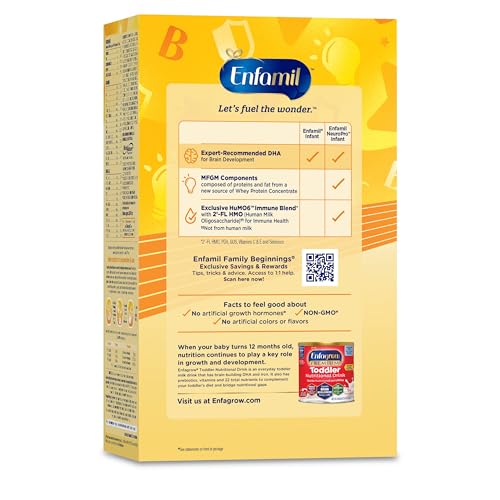 Enfamil NeuroPro Baby Formula, Triple Prebiotic Immune Blend with 2'FL HMO & Expert Recommended Omega-3 DHA, Inspired by Breast Milk, Non-GMO, Refill Box, 36.4 Oz (Packaging May Vary)