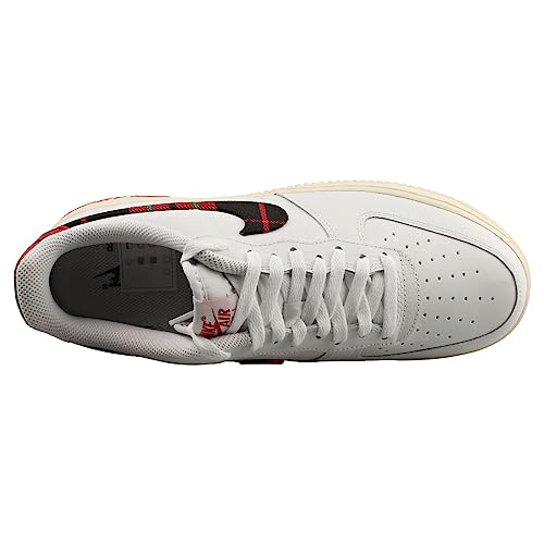 Nike Men's Air Force 1 Lv8 Basketball Shoes, White/University Red-stadium Green, 12