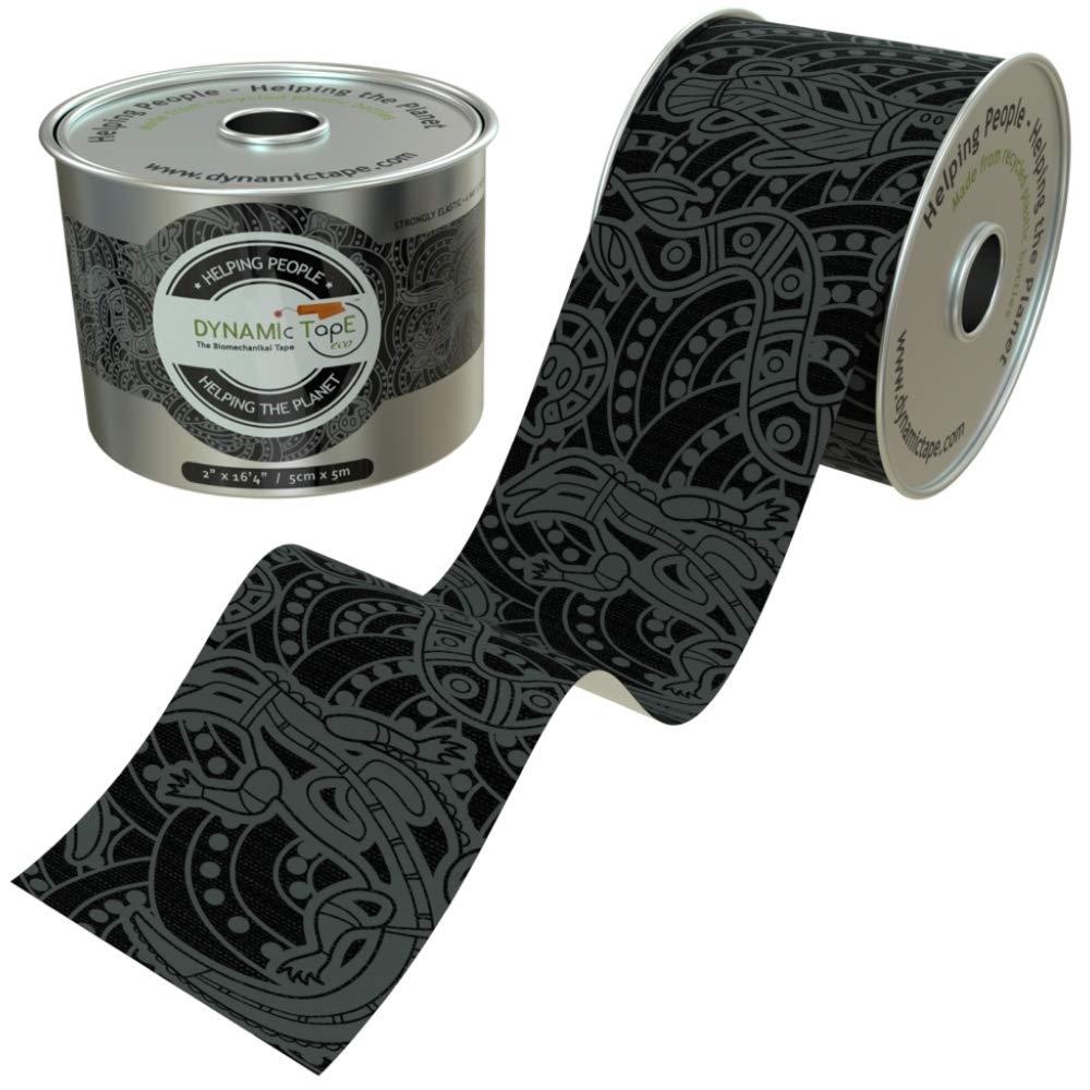 Dynamic Tape | Biomechanical Adhesive Tape | Physio Tape for Knee, Ankle, Shoulder, Leg, Muscle Support | Sports Tape for Football, Rugby, and More - Ideal for Athletes | ECO Grey 2" x 16.4 ft Roll