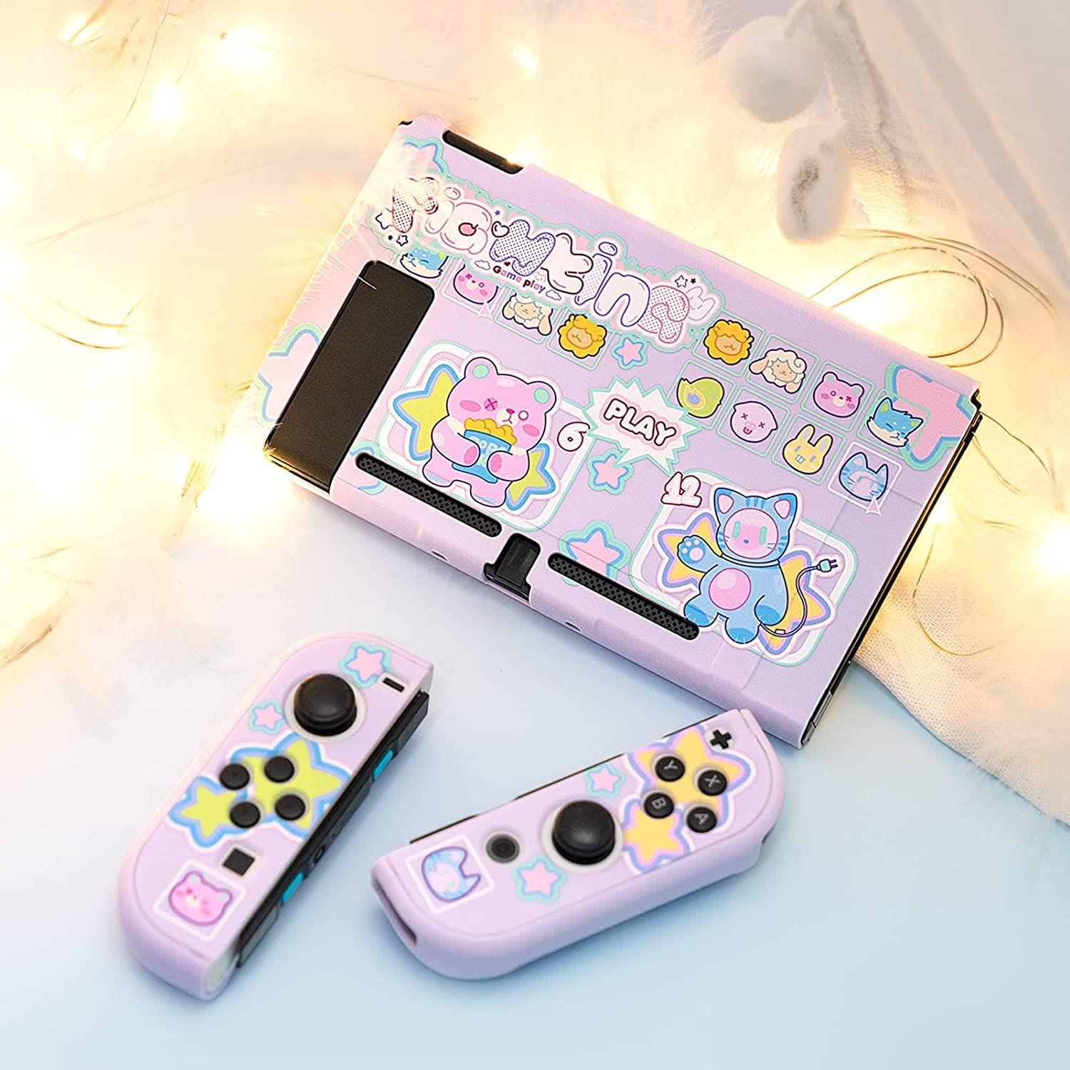 GeekShare Protective Case Slim Cover Case Compatible with Nintendo Switch and Joy-Con - Shock-Absorption and Anti-Scratch (Animal Fighter)