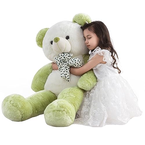 ZGXIONG Giant Teddy Bear Large Stuffed Animals Big Teddy Bear 4 Feet Giant Stuffed Animals Large Teddy Bear Stuffed Animal Giant Plush Toys Big Bear Big Stuffed Animals Gifts for Women 47 Inch Green