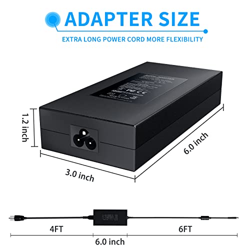 VHBW Replacement for Dell 180W Power Adapter Laptop Charger Compatible with Dell Alienware 15 17 G3 G5 G7 Area 51M R2 Precision 7530 7730 7740 M4700 M4800 74X5J JVF3V DA180PM111 AC Adapter