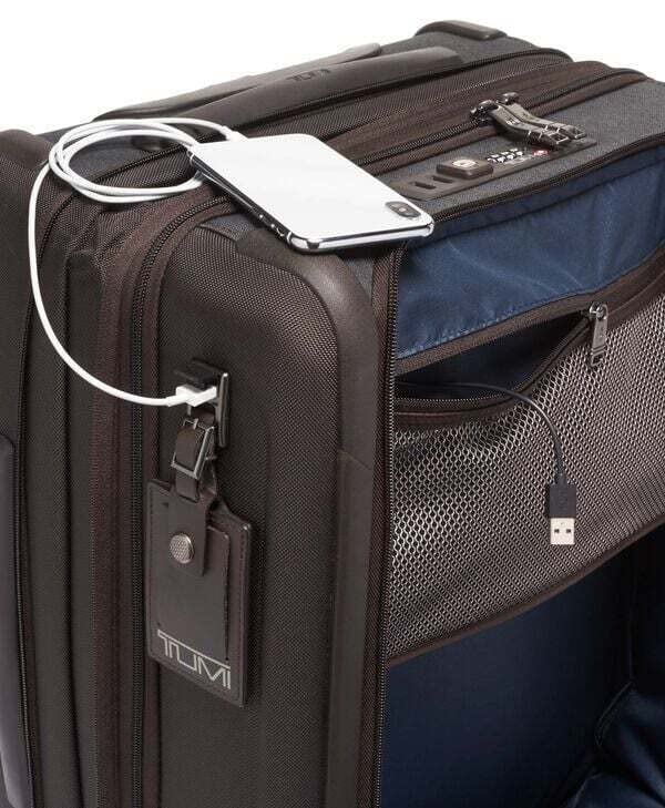 TUMI Alpha Continental Dual Access 4-Wheeled Carry-On Luggage - Rolling Suitcase for Men and Women - Luggage Carry-On with 4 Spinner Wheels - Rolling Luggage with Security Zippers - Anthracite