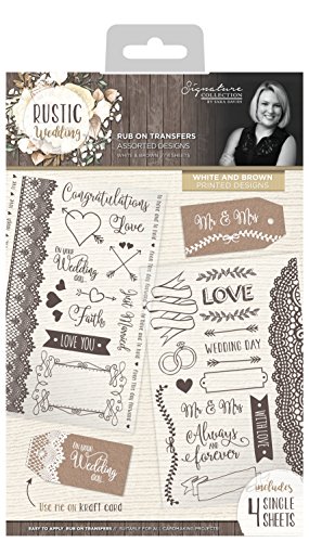 Sara's Signature Rustic Wedding Rub On Transfers, Multicolor