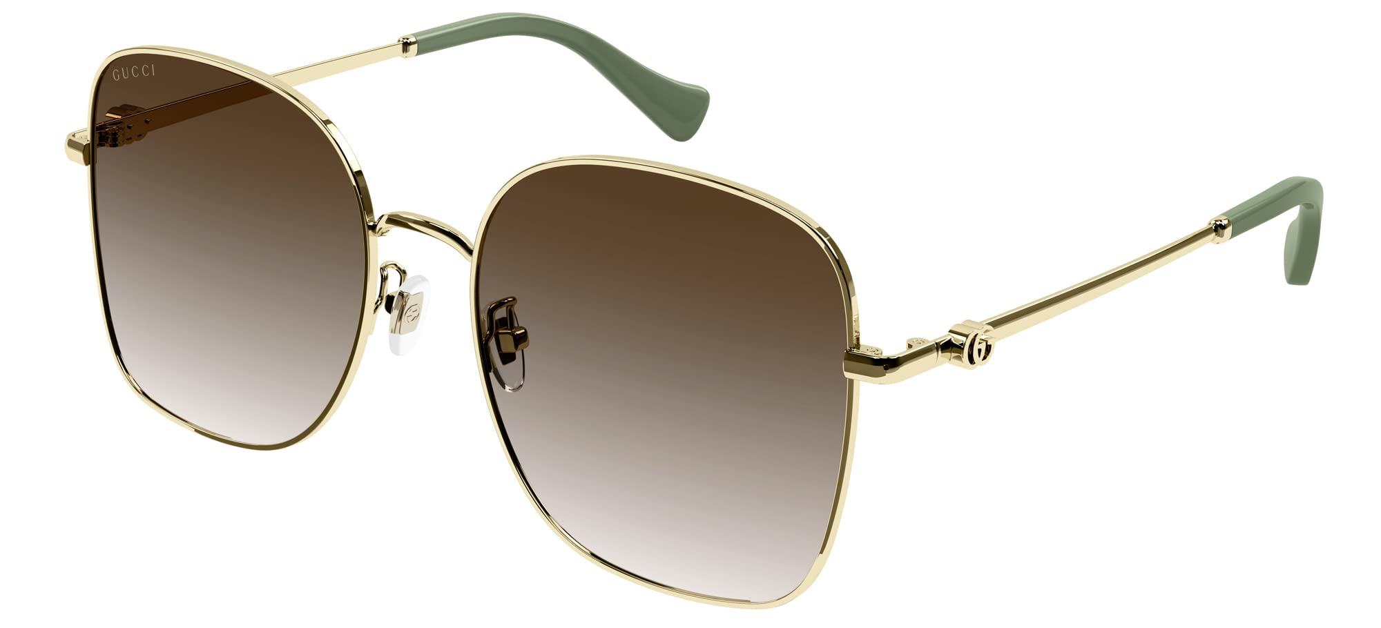 Gucci GG1143S 002 Gold/Brown Square Women's Sunglasses