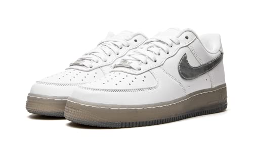 Nike Mens Air Force 1 DX3945 100 White/Metallic Silver - Size 8