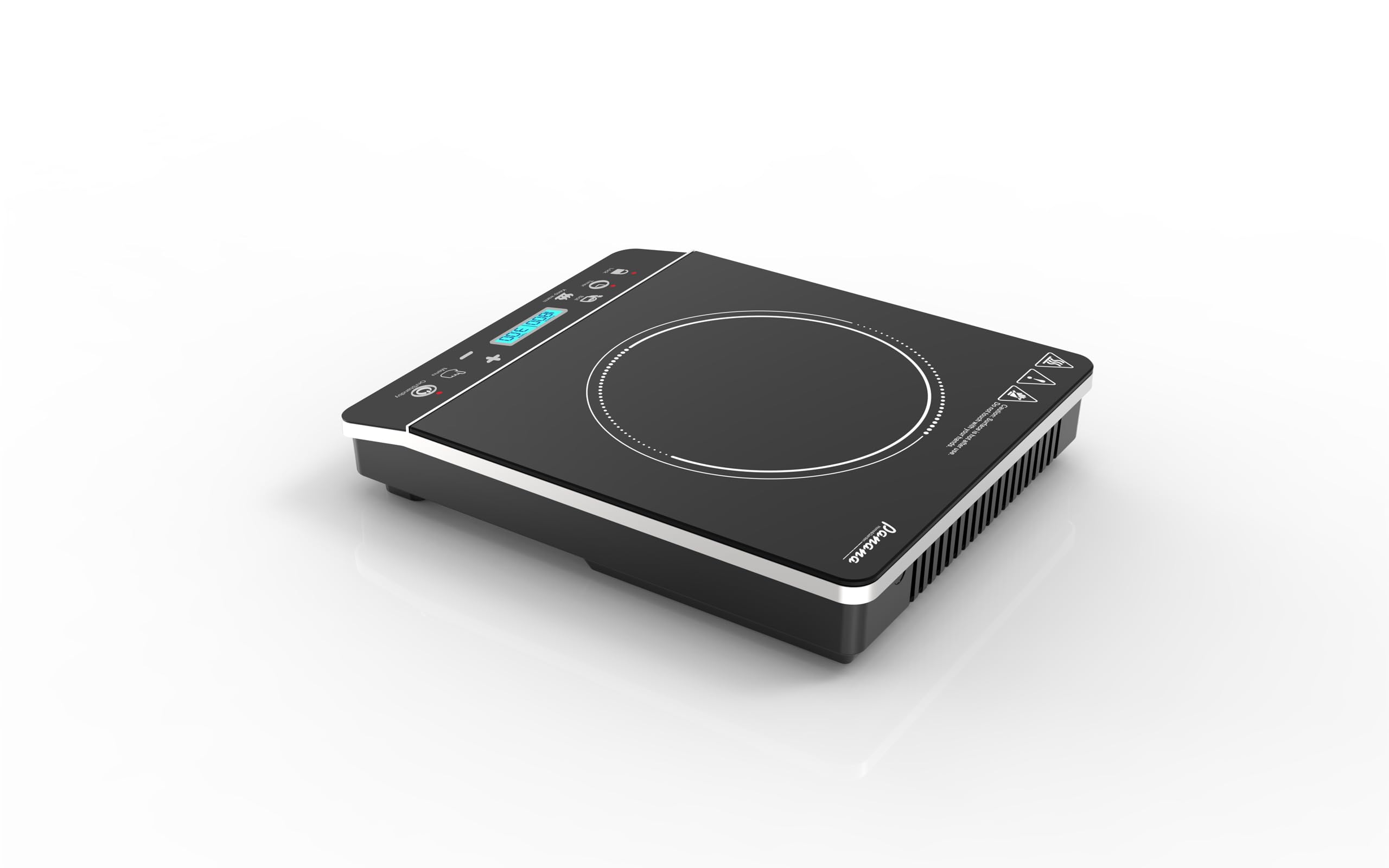 Panana Portable Induction Cooktop, 1800 Watts Induction Burner with LCD Sensor Touch, Induction Hot Plate with Safety Shutoff Function for Cooking, Single (BLUE LCD Dispaly - Silver)