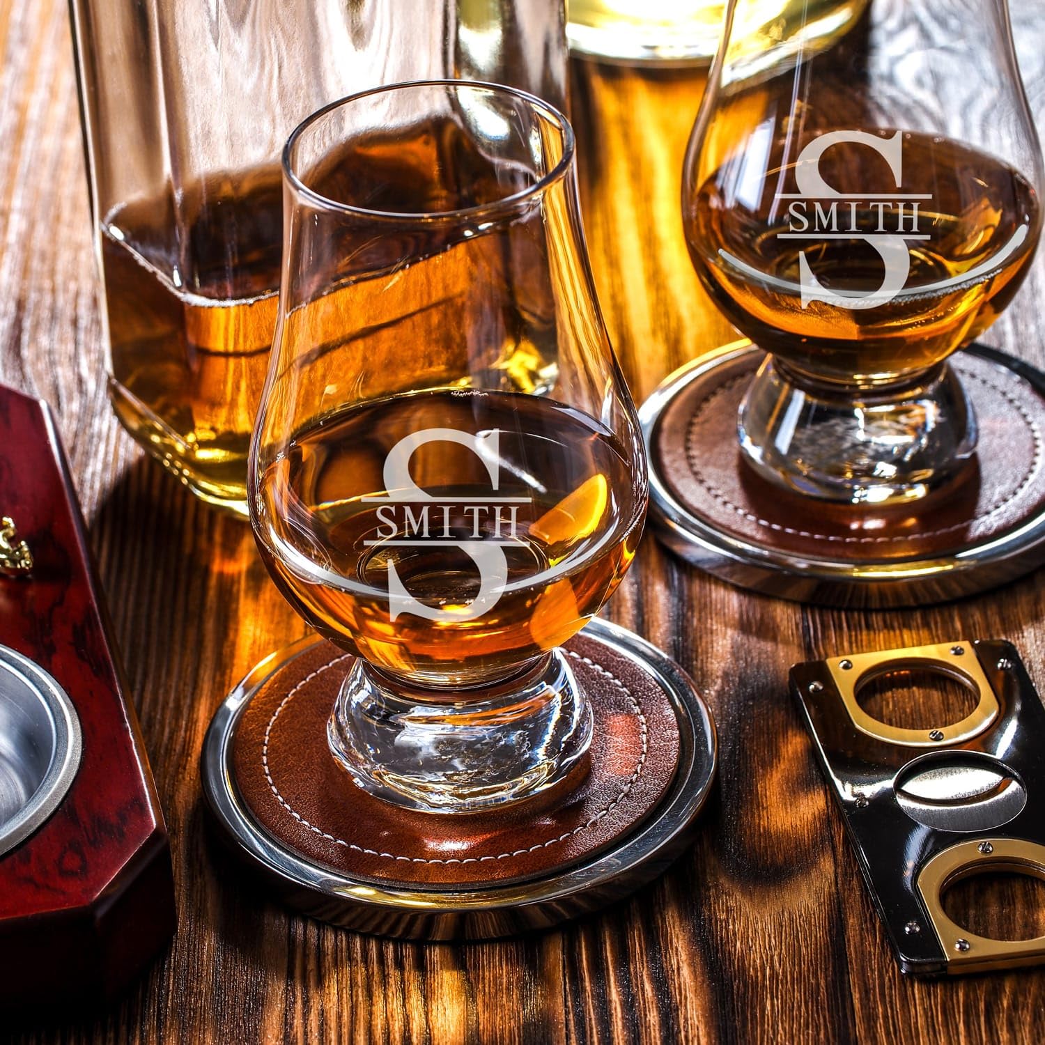 Engraved Glencairn Glasses Pair (Personalized Gift)