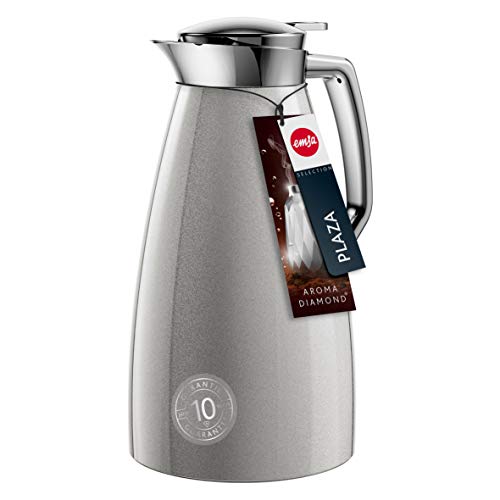 Emsa Plaza Flask Plastic ABS, 1 Litre, Silver