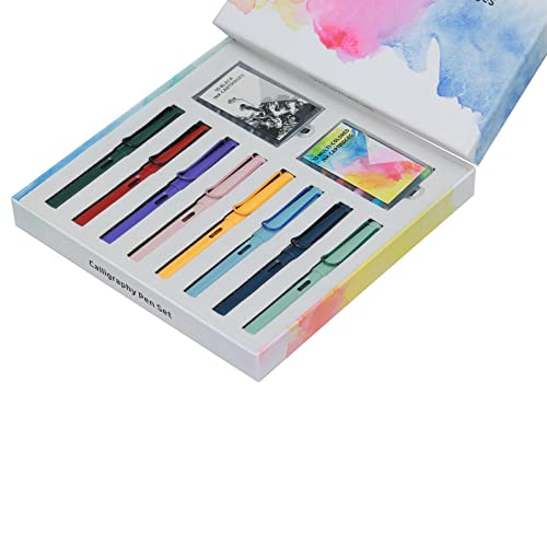 Urhomefull Calligraphy Fountain Pens Set - 8 Calligraphy Pens 40 Ink Cartridges, Calligraphy Ink Set Perfect for Beginners, Calligraphy Kit Gift Set for Birthday Graduation Christmas