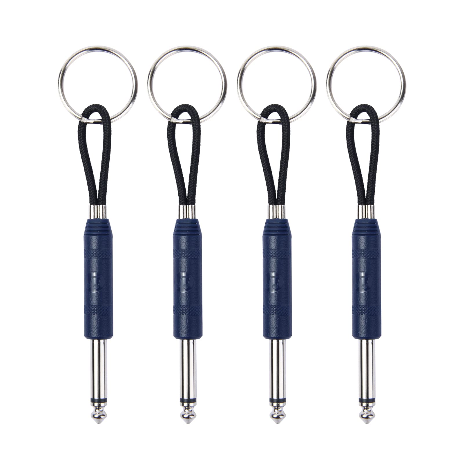 Gluutoyashop 4Pcs Guitar Plug Keychain for Marshall amp Key Holder, for Fender Jack Holder,for marshall jack key holder (Dark blue 4Pcs)