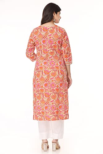 Vihaan IMPEX Indian Multicolor Kurti Set for Women with White Pant
