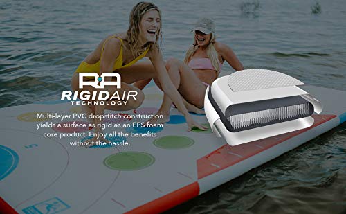 Driftsun Inflatable Floating Mat - Game Pad Inflatable Floating Platform and Swim Dock, Dropstitch PVC Construction (13ft x 6.5ft)