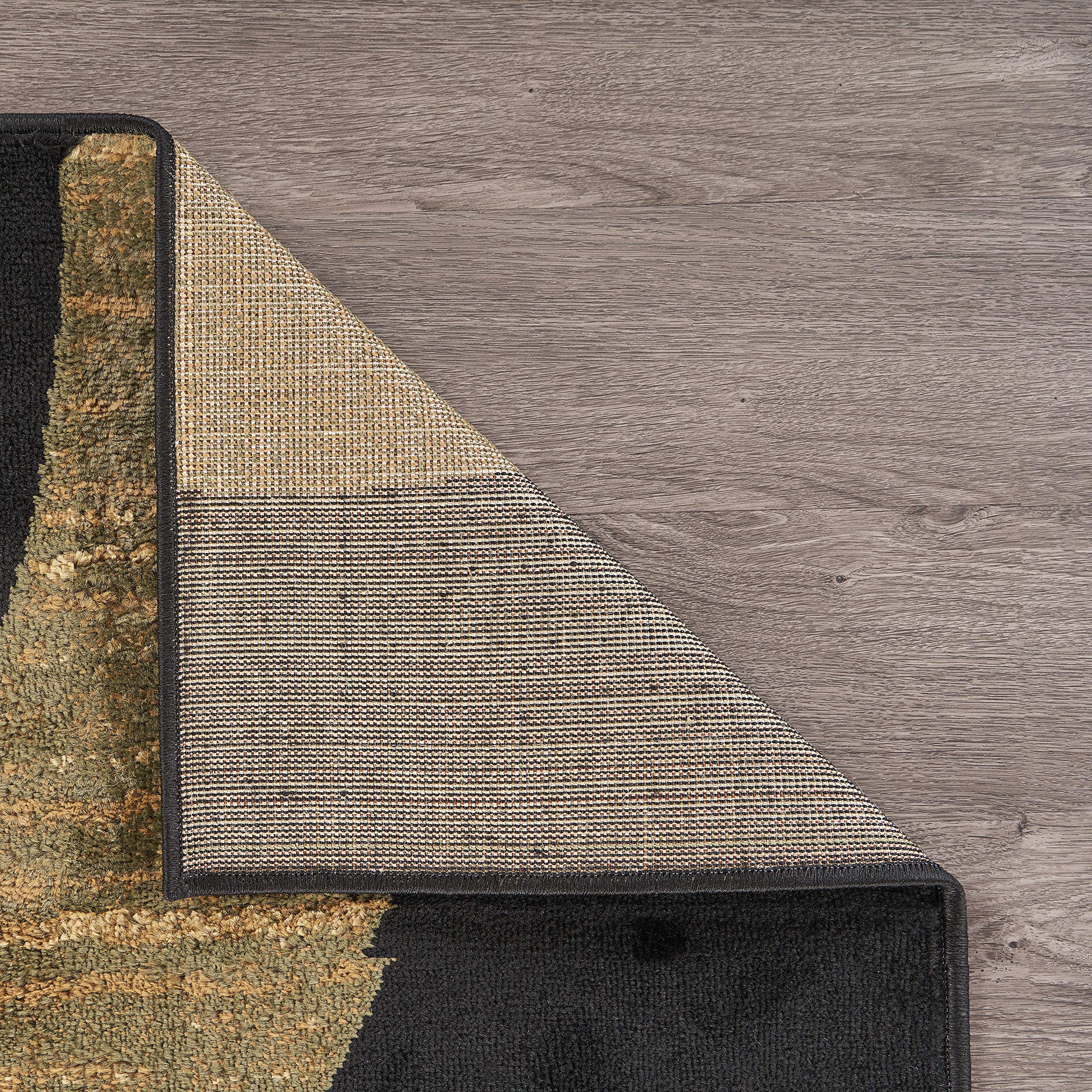 LR Resources Black Rectangle Indoor Area Rug, 5'2" x 7'2",