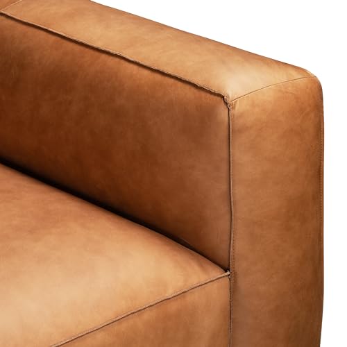 POLY & BARK Piazza Reversible Corner Sectional Sofa in Bourbon Tan