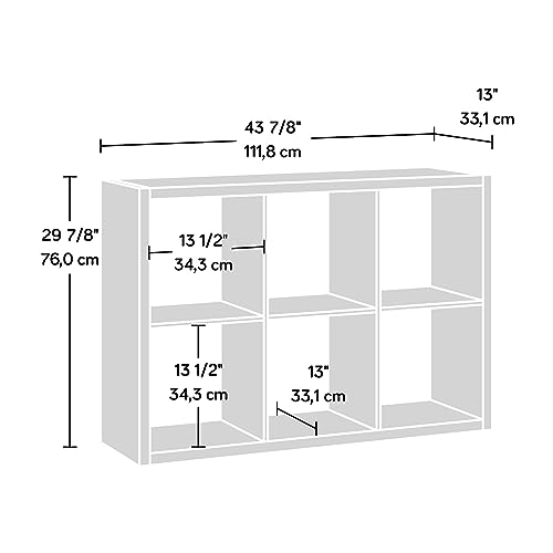 Sauder Miscellaneous Storage 6-Cube Organizer, Mystic Oak Finish