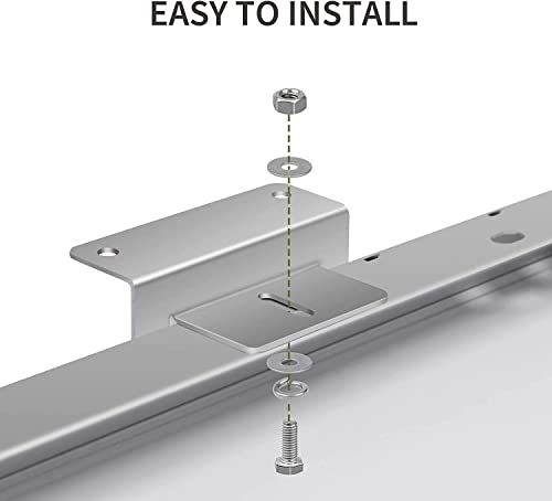 HQST Solar Panel Mounting Brackets with Nuts and Bolts Set of 4 Units, Supporting for RV, Boat, Roof, Wall and Other Off Gird Installation